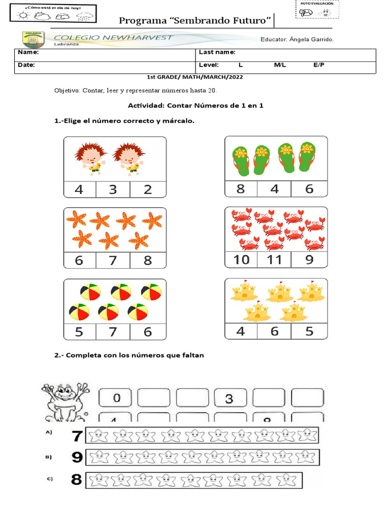 Actividades de Números para Preescolar | PDF