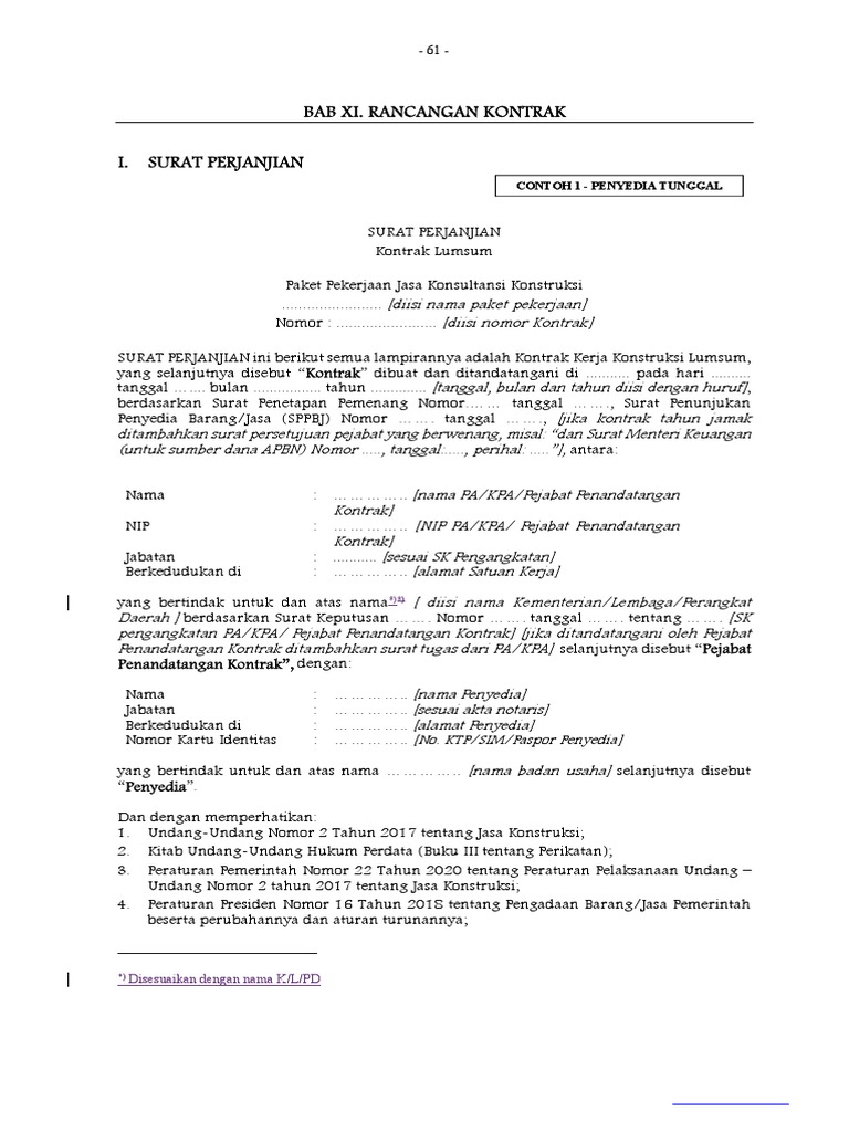 Rancangan Kontrak Ssuk SSKK | PDF