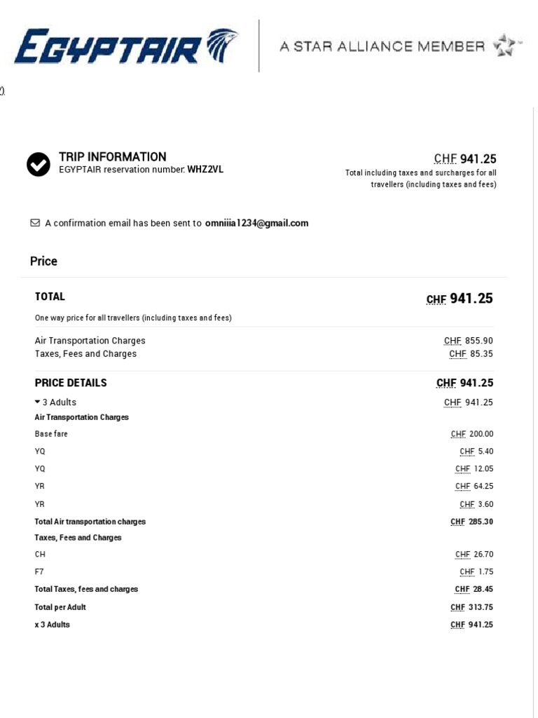 EGYPTAIR - Confirmation | PDF | Baggage | Dangerous Goods