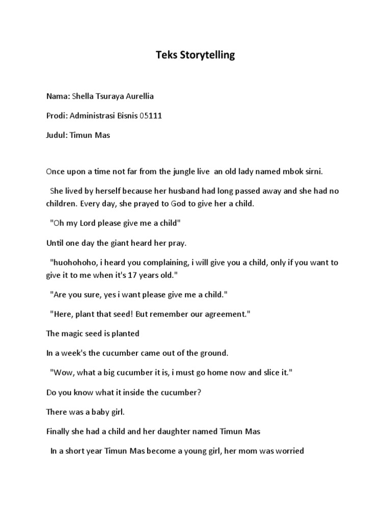 Teks StoryTelling | PDF