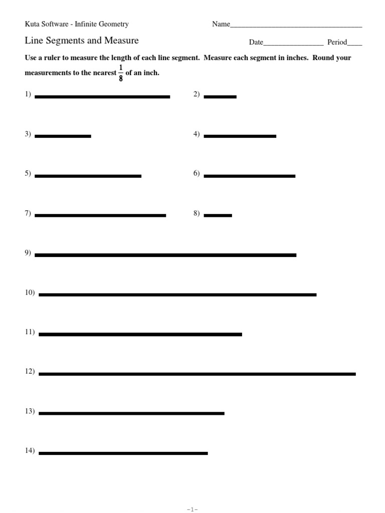 2-Line Segments and Measure (Inches) | PDF | Metrology | Geometry