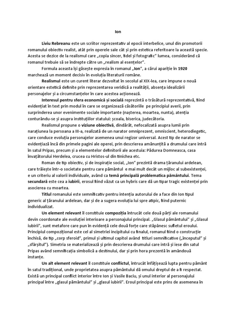 Liviu Rebreanu - Ion Eseu | PDF