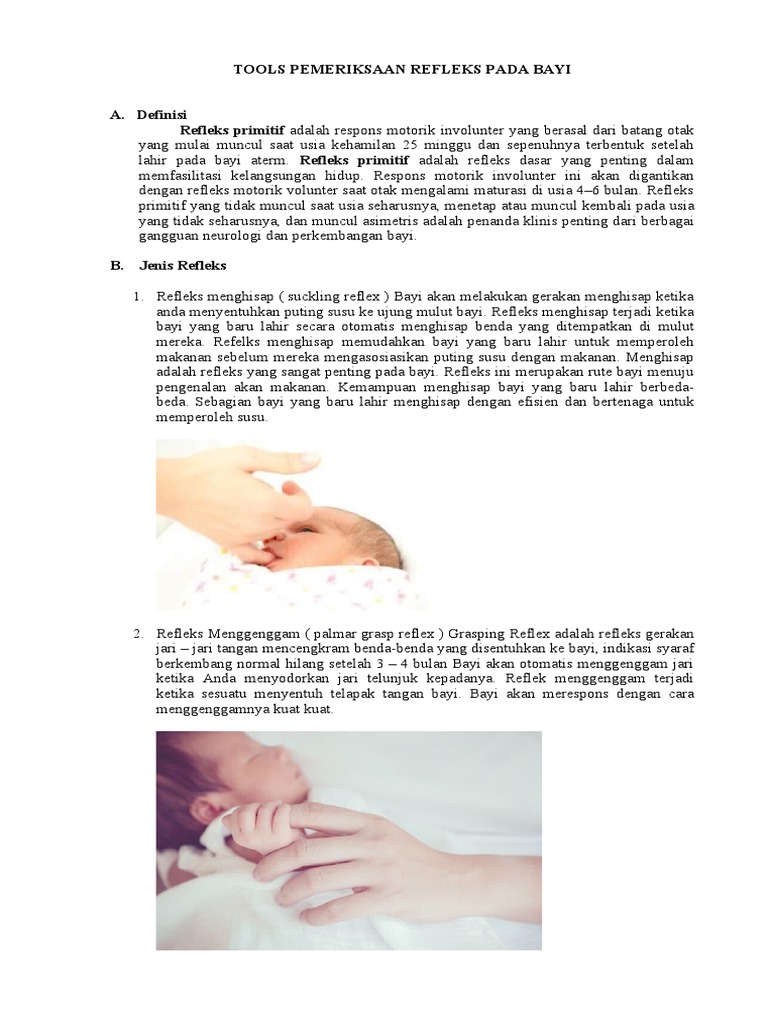 Tools Pemeriksaan Refleks Pada Bayi | PDF