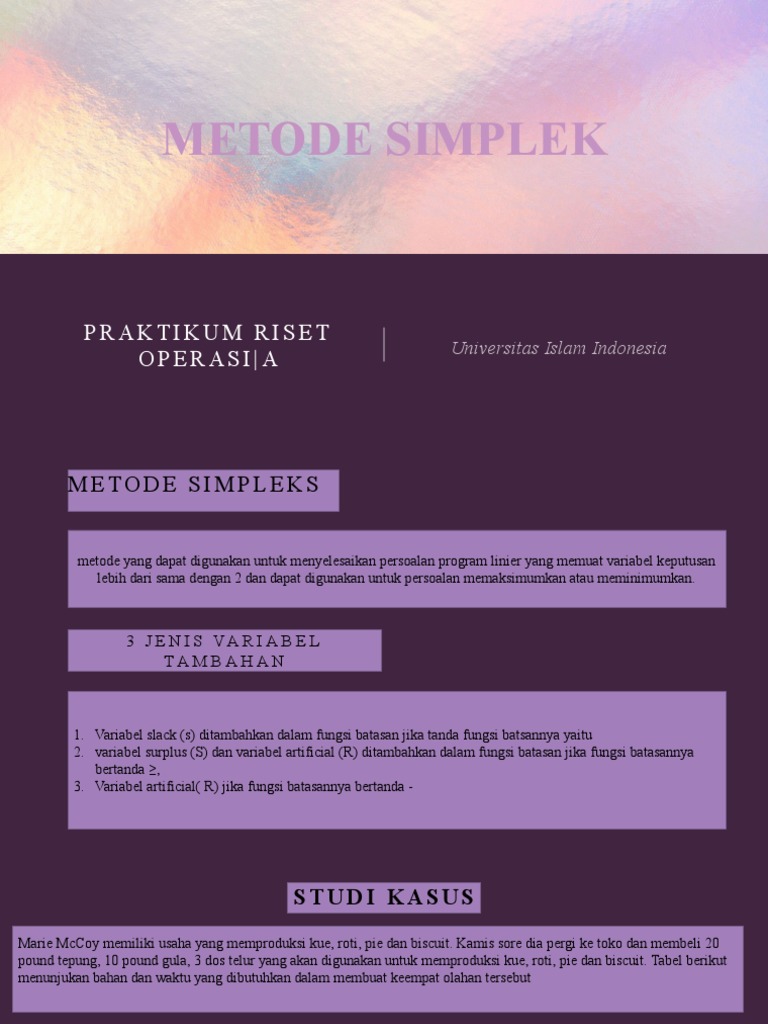 Metode Simplek | PDF