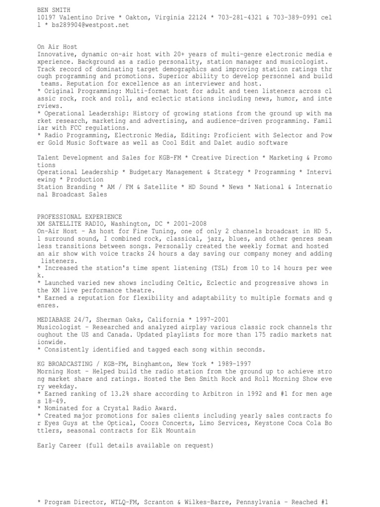 Radio Station Program Director | PDF | Radio | Broadcasting