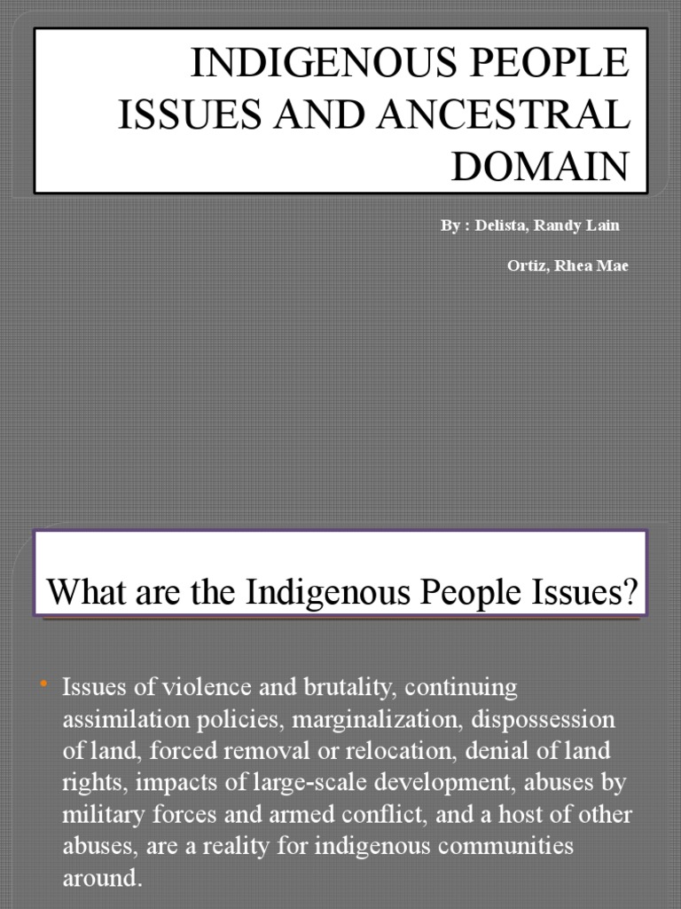 Indigenous People Issues and Ancestral Domain | PDF