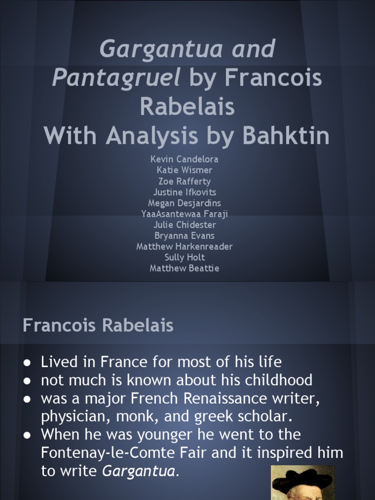Gargantua and Pantagruel by Francois Rabelais | PDF | Gargantua And ...