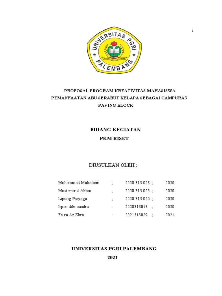 PROPOSAL PKM R TEKNIK SIPIL TAHUN 2022.. Salinan | PDF