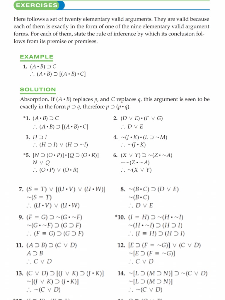 Exercises Rules of Inference | PDF