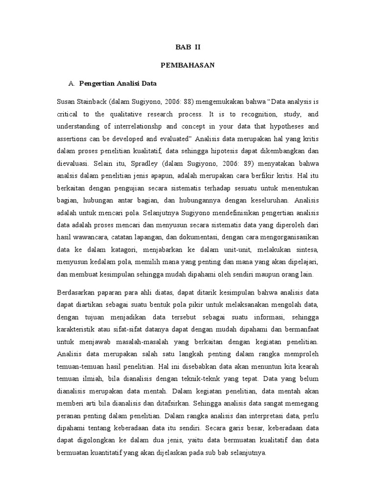 Makalah Teknik Analisis Data | PDF