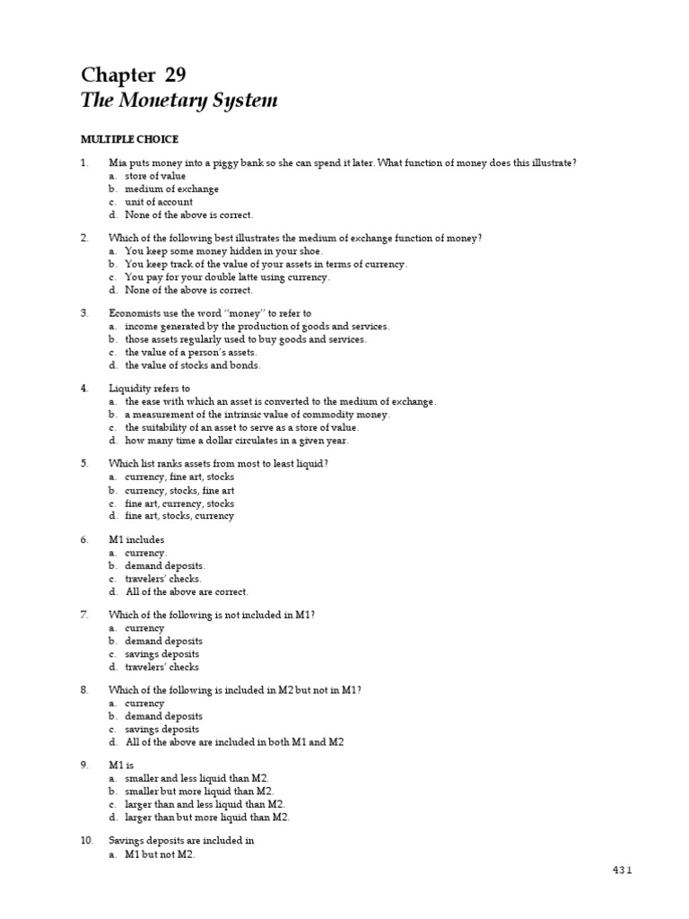 Monetary - Policy MCQ | PDF | Money Supply | Money