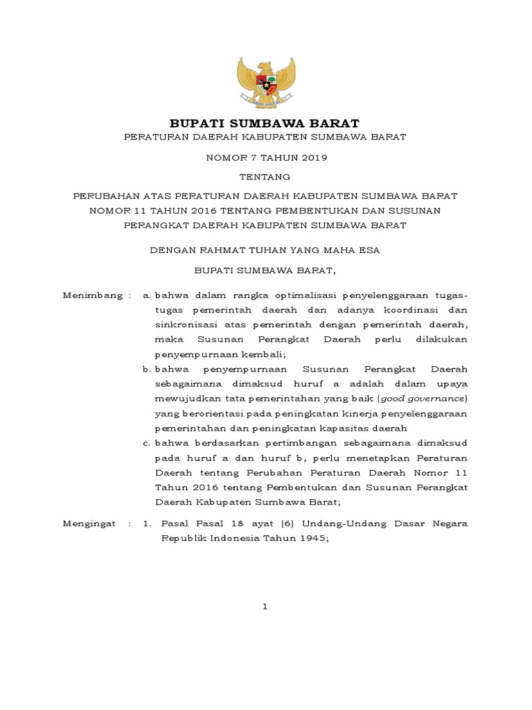 Perda Perubahan | PDF