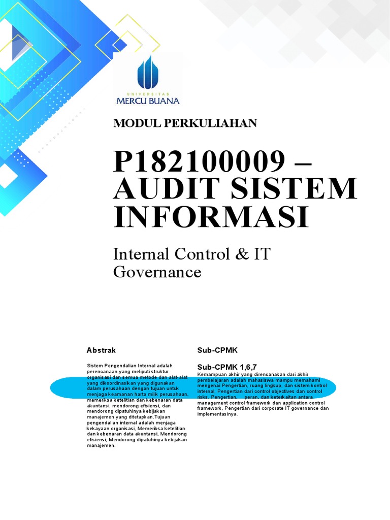 Modul Audit Sistem Informasi | PDF
