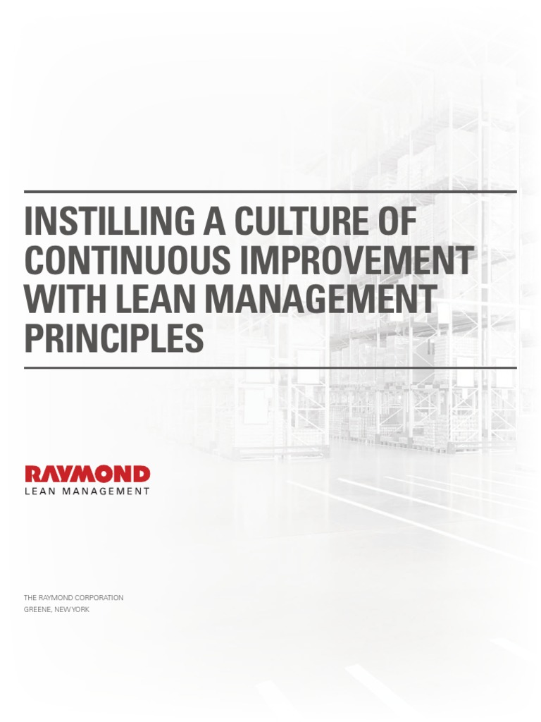 Raymond WhitePaper ContinuousImprovement RaymondLeanManagement | PDF