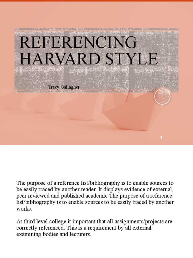 Referencing Harvard Style Guide | PDF