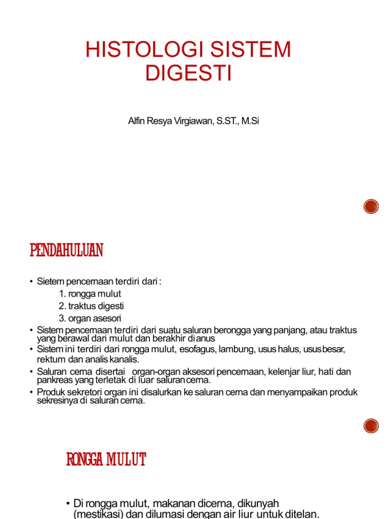 Histologi Sistem DIgesti | PDF