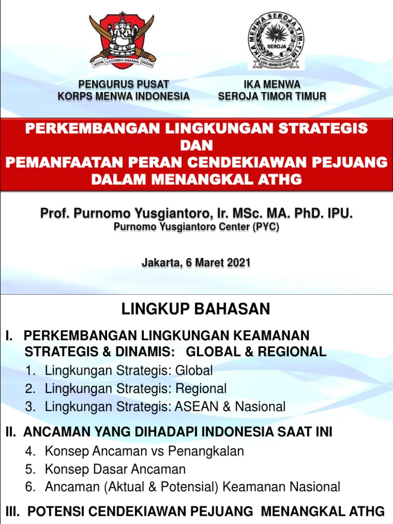 000 Materi Prof. Dr. Ir. Purnomo Yusgiantoro, M.SC., M.A., Ph.D. | PDF