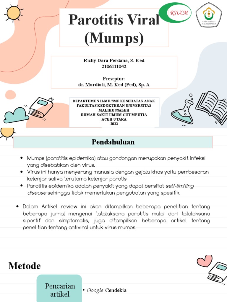 Tatalaksana Parotitis Viral pada Anak | PDF