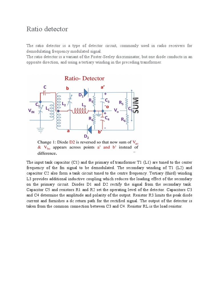 FM Radio Ratio Detector Guide | PDF