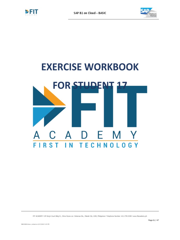 Exercise Workbook17 Basic | PDF | Cloud Computing | Computer Architecture