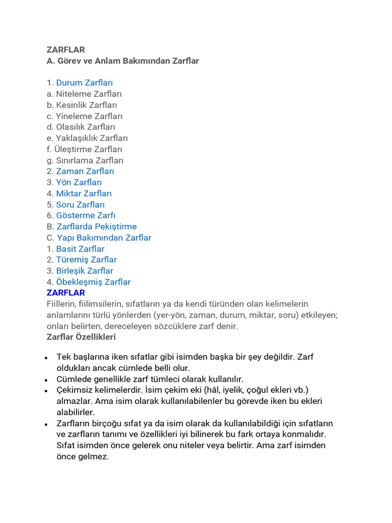 Zarflar Konu Anlatimi Dosyasi | PDF