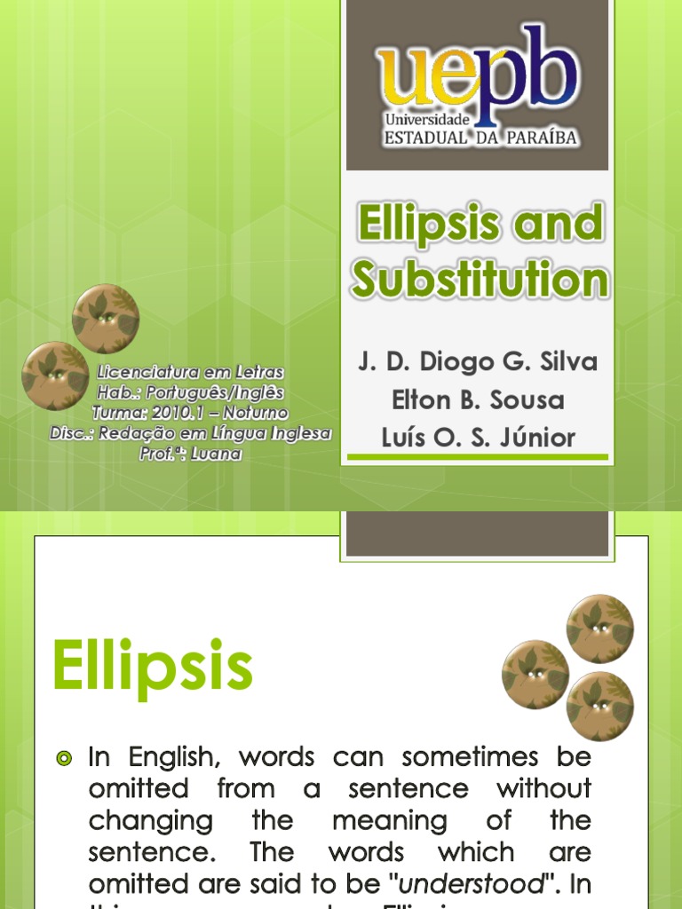 Ellipsis and Substitution | PDF | Ellipsis | Onomastics