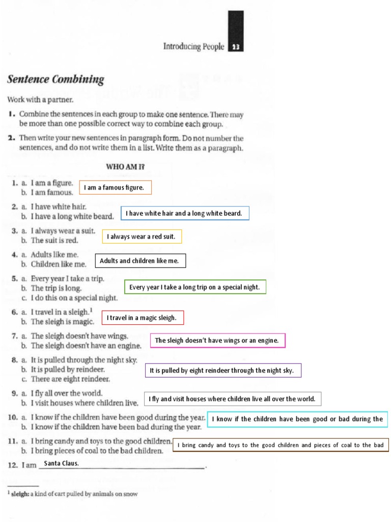 Homework Sentence Combining | PDF | Poetry | Young Adult