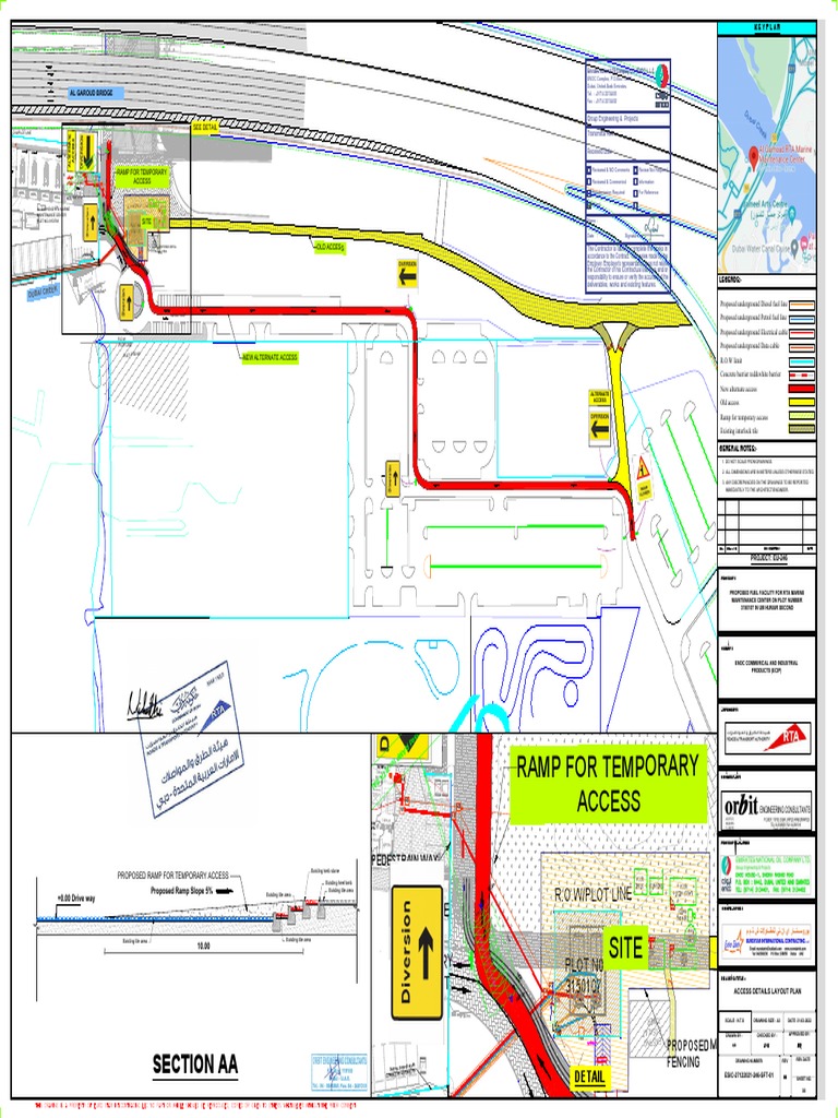 Ramp For Temporary Access Layout Plan Enoc SD) | PDF