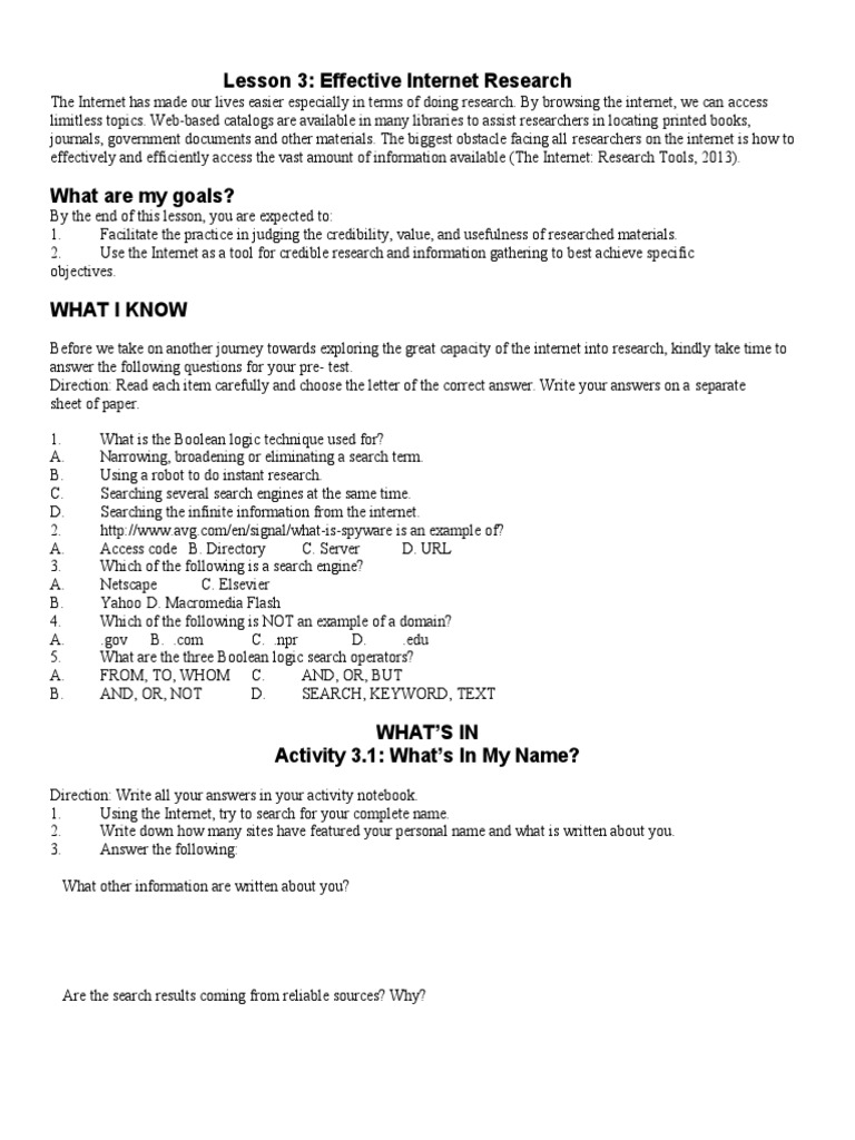 Effective Internet Research Strategies | PDF | Domain Name | World Wide Web