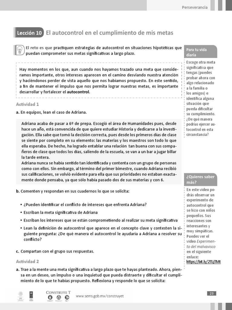 LECCION 10 Construye T | PDF | Cognición