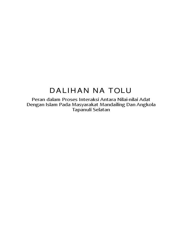 Dalihan Na Tolu | PDF