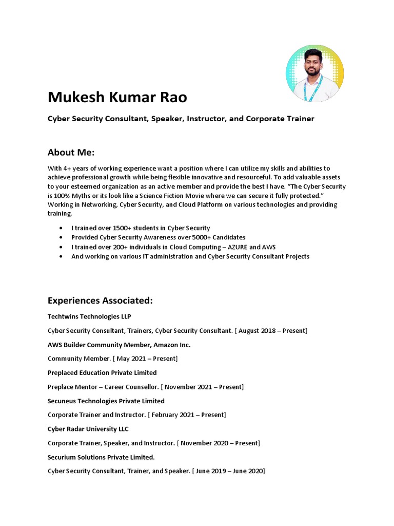 Mukesh Kumar Rao-Resume | PDF