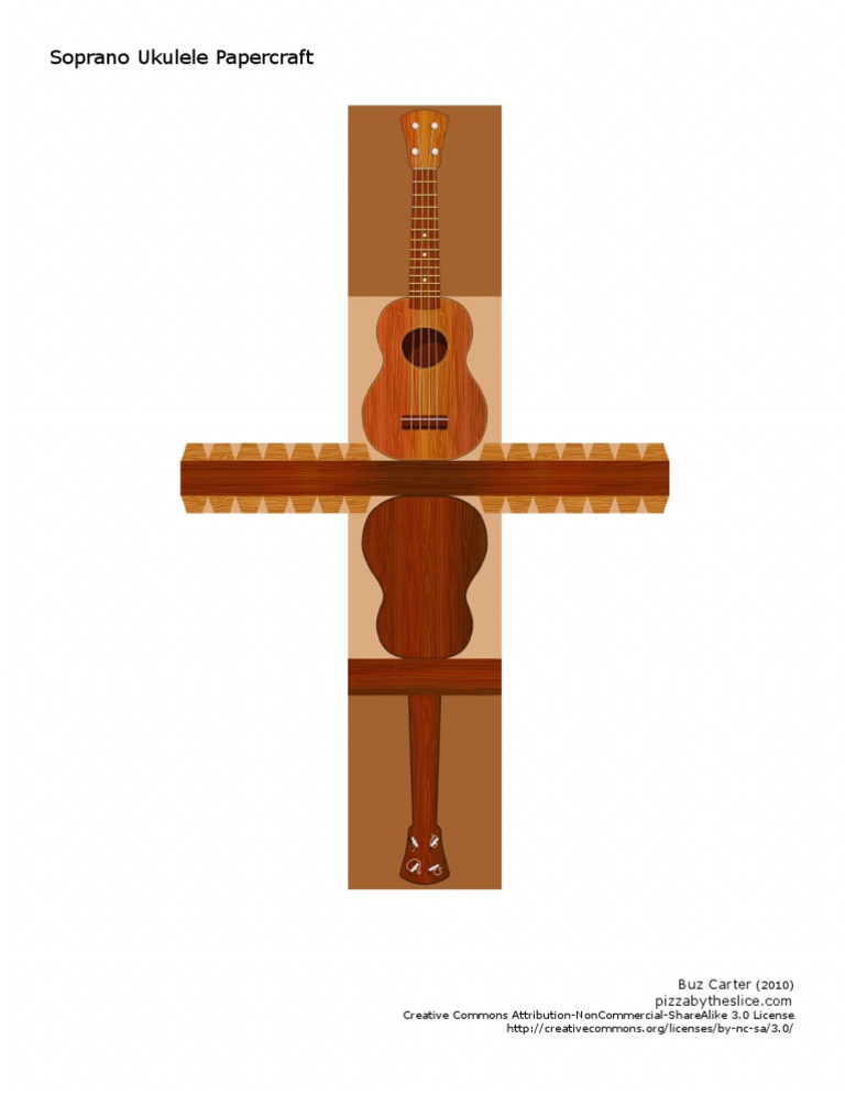 Soprano Ukulele Papercraft Guide | PDF