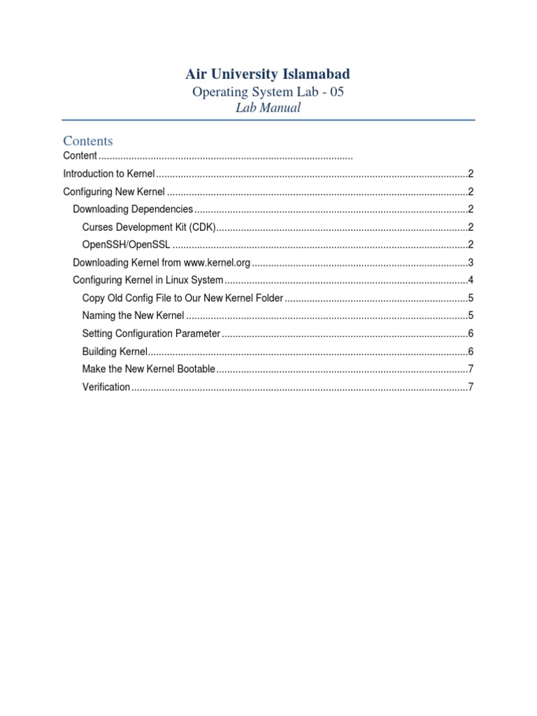 Manual - Lab05 Air | PDF | Kernel (Operating System) | Source Code