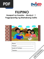 Pagpapantig Worksheet 1 | PDF