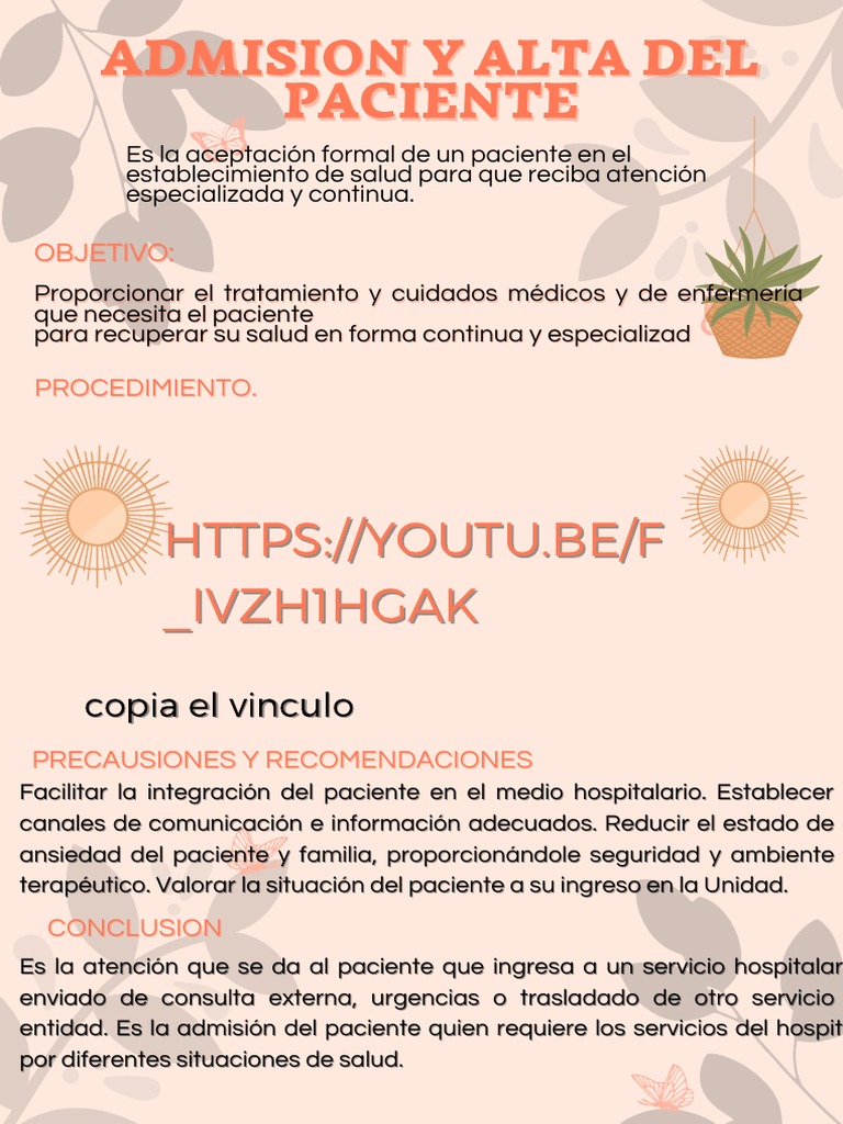 Admision y Alta Del Paciente | PDF | Hospital | Historial médico