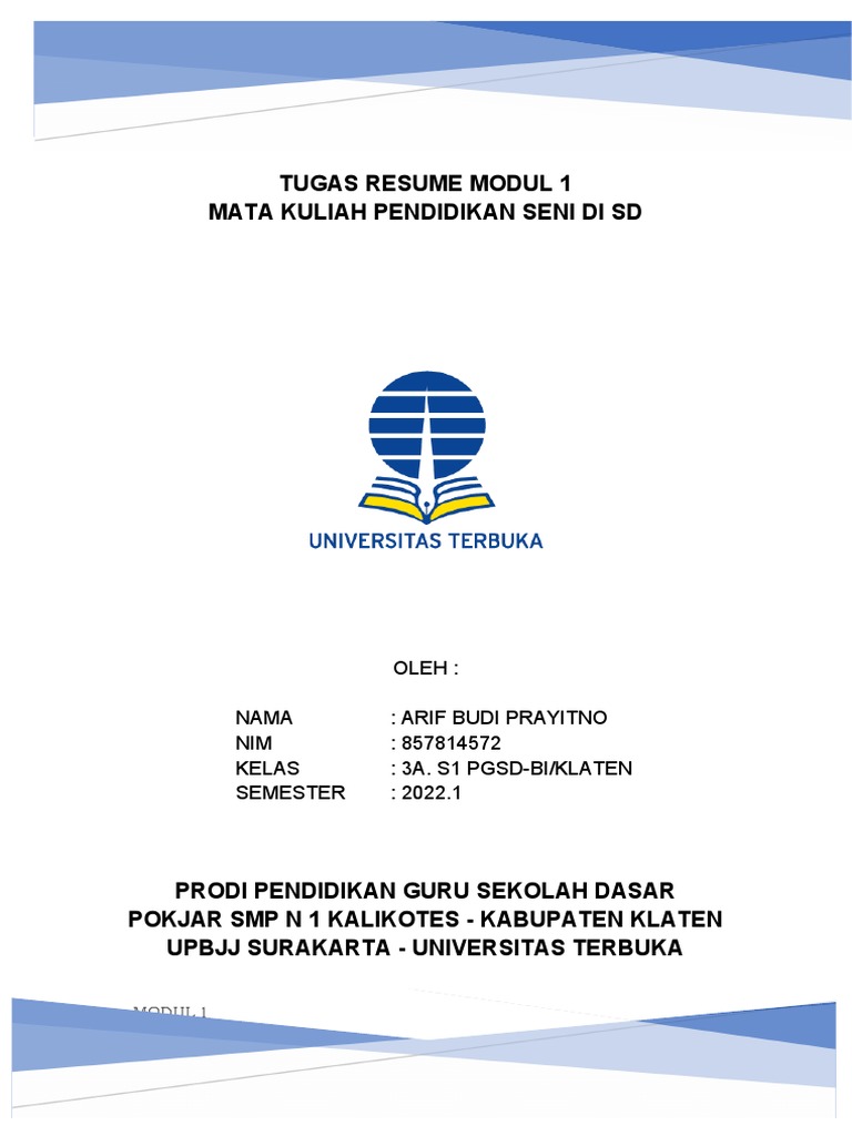 Resume Pend. Seni Modul 1 | PDF