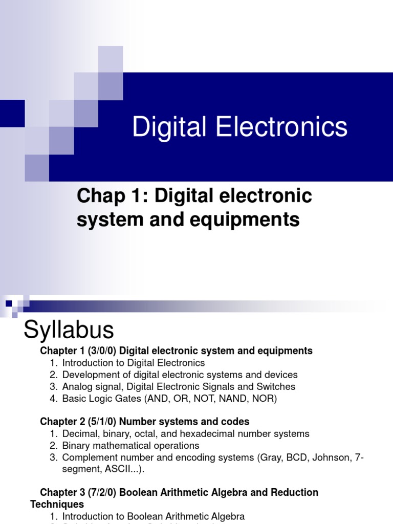 Digital Electronics Fundamentals | PDF | Electrical Network | Digital ...