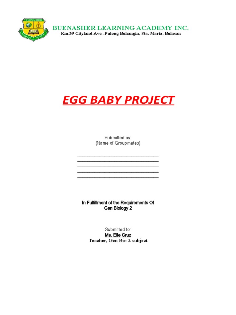 Egg Baby Project Documentation | PDF | Chicken | Egg