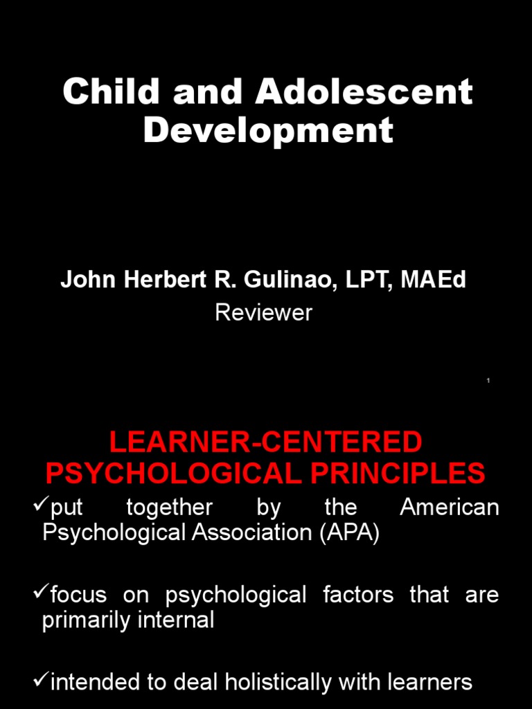 Child and Adolescent Development | PDF | Cognitive Development ...