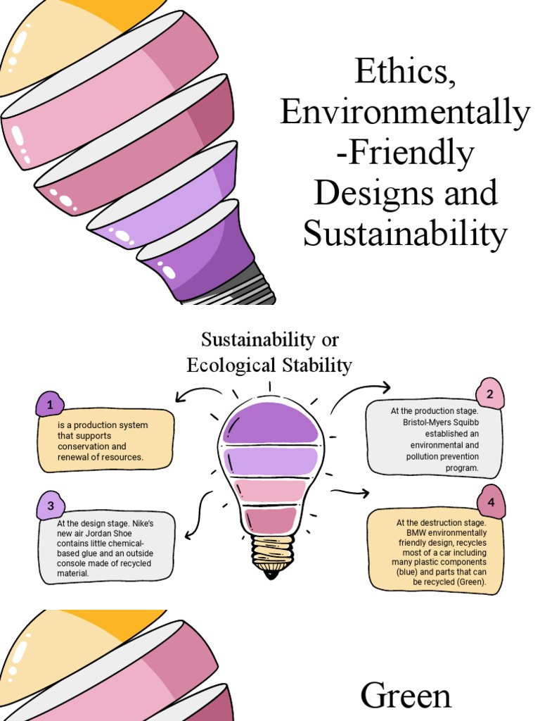 Ethics, Environmentally-Friendly Designs, and Sustainability | PDF ...