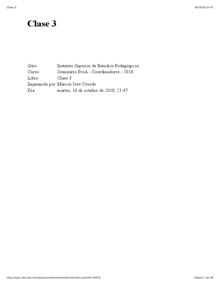 ProA Clase3 | PDF | Maestros | Aprendizaje