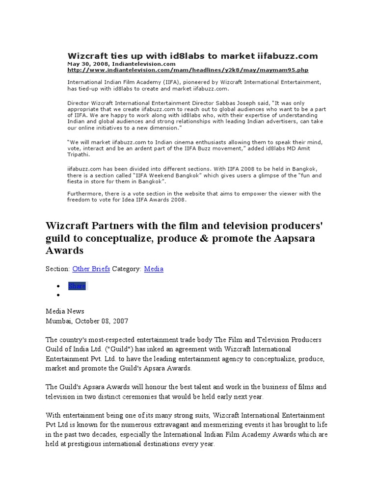 Wiz Craft | PDF | Mass Media | Communication