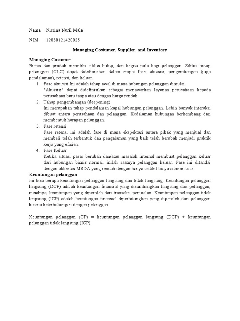 AMS - Resume Bab 6 - Nisrina Nuril Mala | PDF