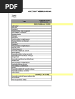 Contoh Form Checklist Housekeeping | PDF