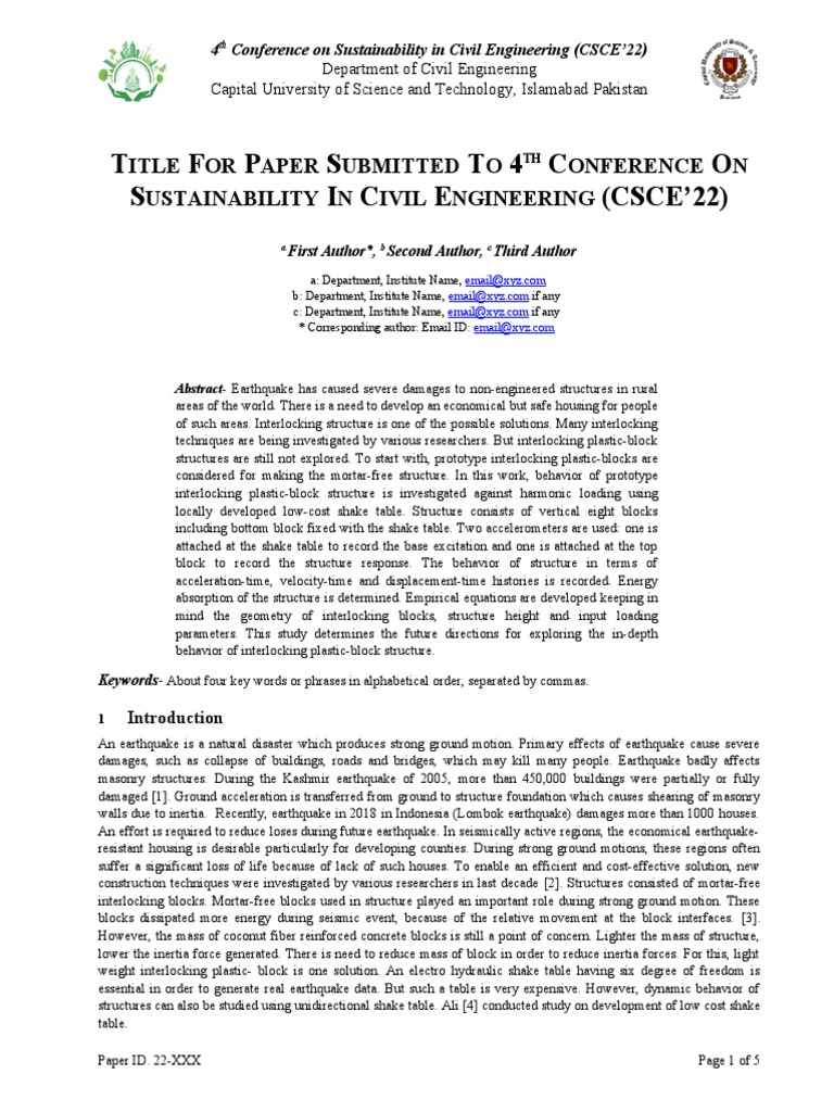 CSCE 22 Template | PDF