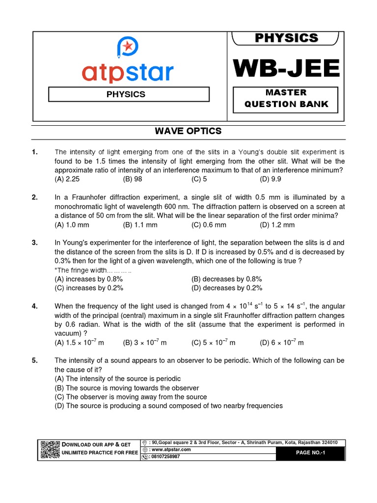 WB JEE Master Question Bank Chapter Wise PC-20210707093717556734 | PDF ...