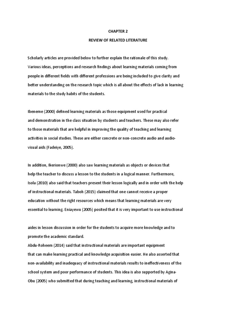 Lack of Learning Material RRL | PDF | Teachers | Learning