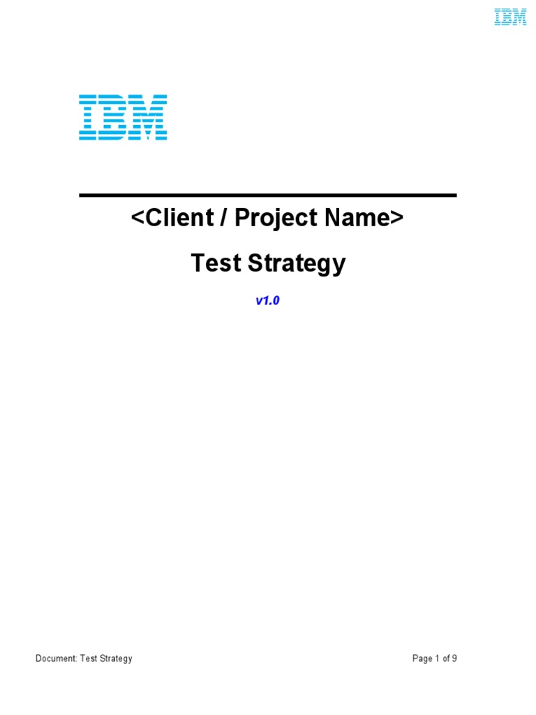 Agile Test Strategy Document Template | PDF | Software Testing | Agile ...