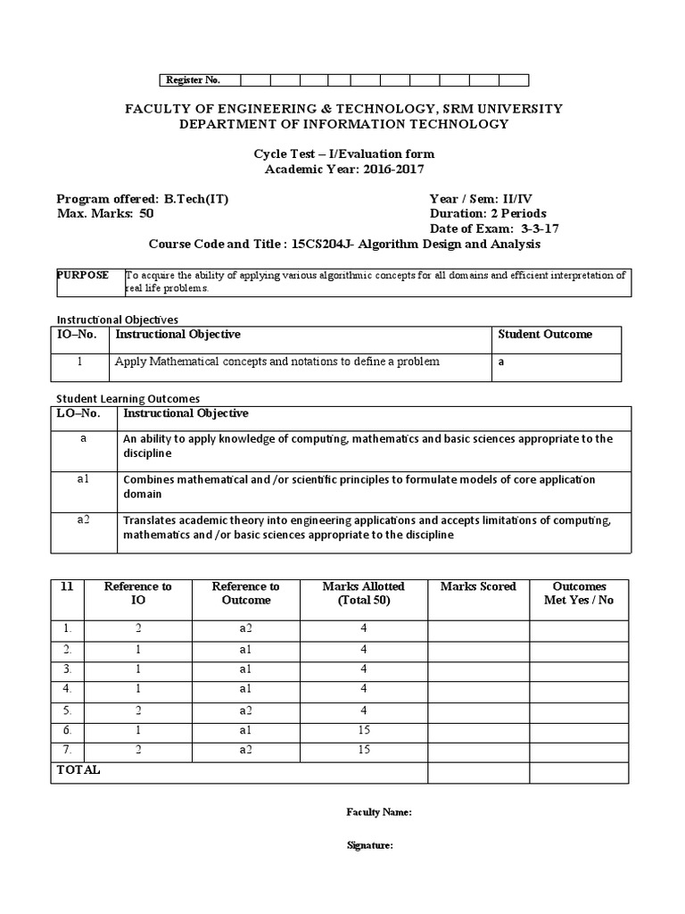 Algorithm Design and Analysis | PDF | Recurrence Relation | Time Complexity Algorithm Design and Analysis | PDF | Recurrence Relation | Time Complexity